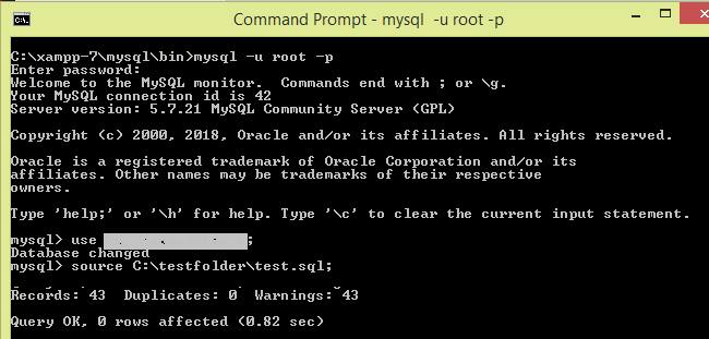 How To Import An Sql File Using The Command Line In Mysql Stack